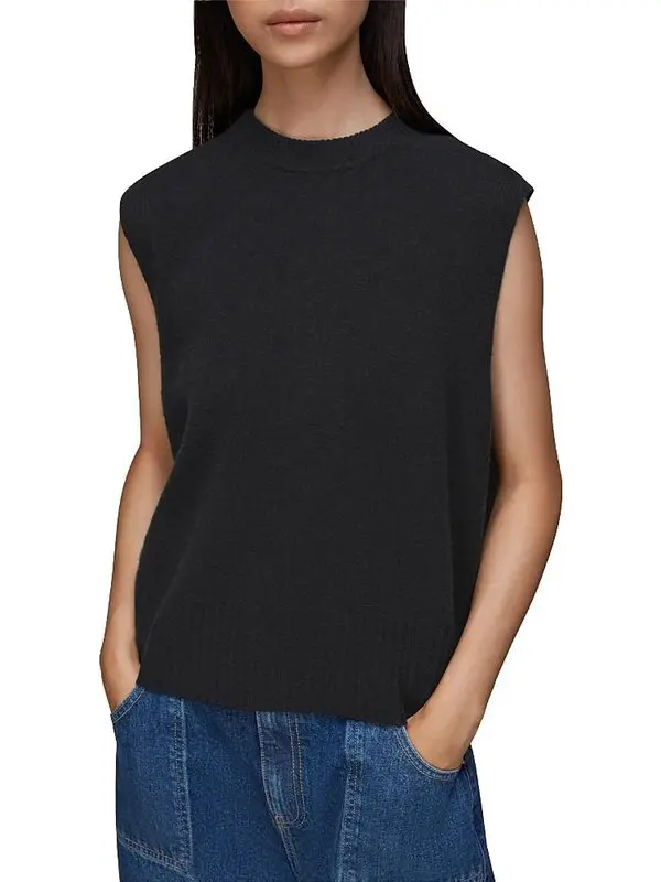 Whistles Knitted Tank Top - Navy