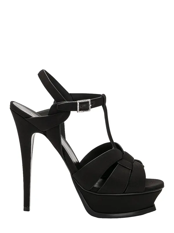 Saint Laurent Tribute Platform Sandal - Nero