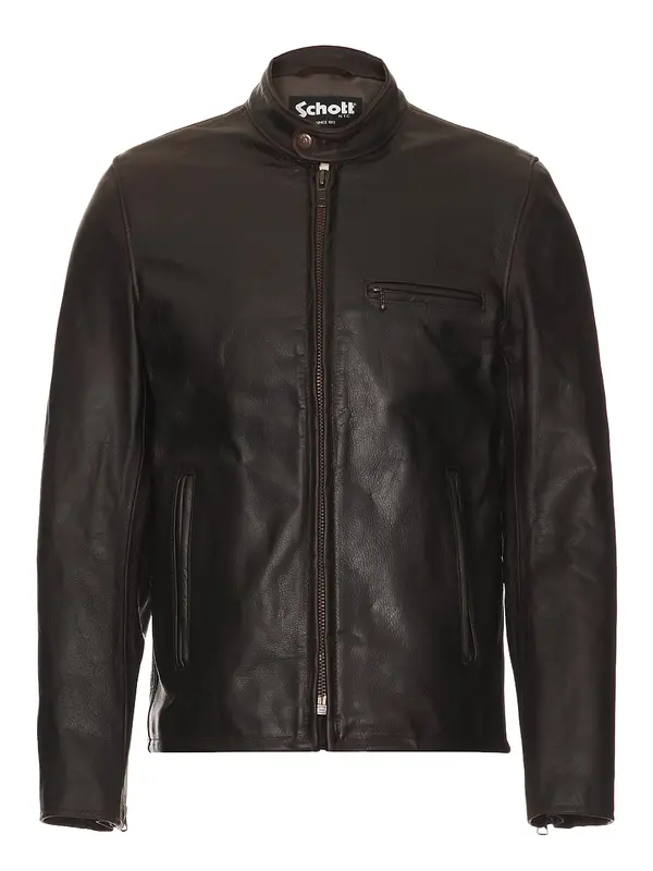 SCHOTT Cafe Racer Jacket - Brandy