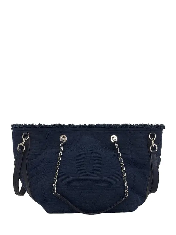 Chanel Large Deauville Tote Bag - Navy
