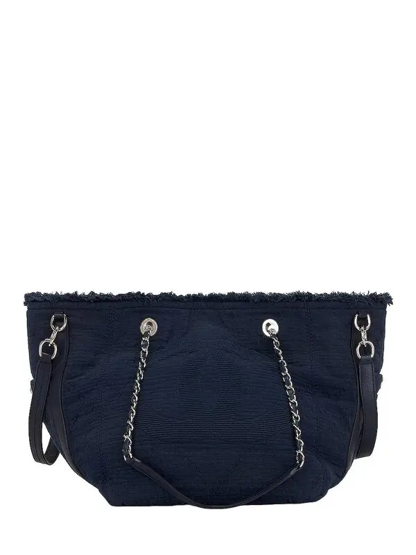 Chanel Large Deauville Tote Bag - Navy