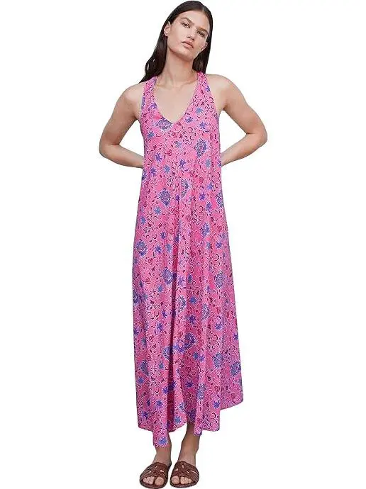 Mango Floral Print Maxi Dress - Pink