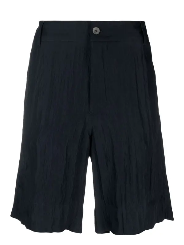 Giorgio Armani Crinkled Wide-leg Shorts - Blue