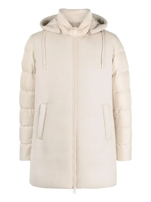 Herno Padded Parka With Detachable Hood - Neutrals