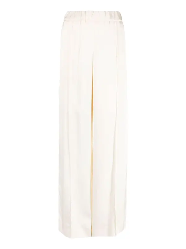 JIL SANDER Pressed-crease Flared Trousers - Neutrals