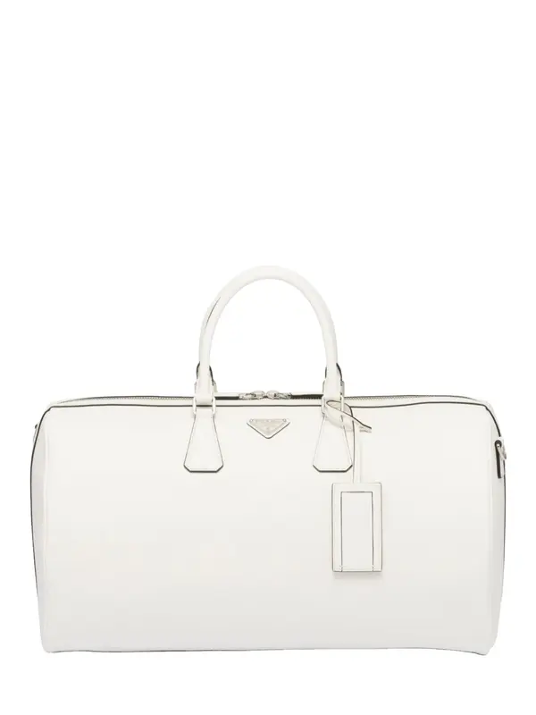 Prada Triangle-logo Leather Bag - White
