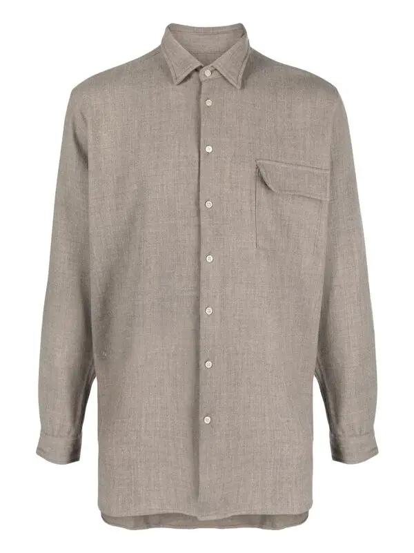 PAURA Flap-pocket Button-up Shirt - Neutrals