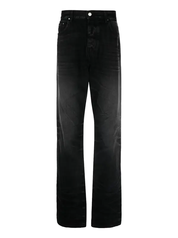 Amiri Stack Straight-leg Jeans - Black