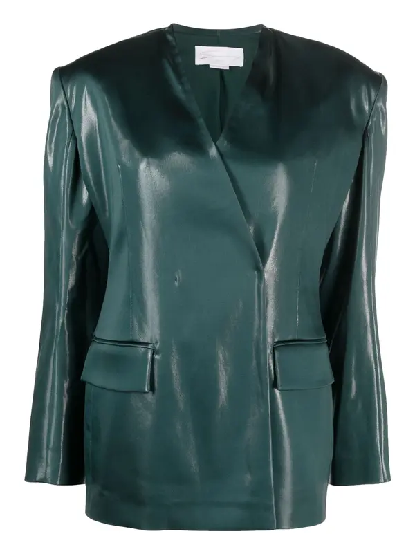 GENNY Asymmetric Blazer - Green
