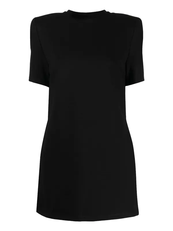 AREA Crystal-embellished Slit T-shirt Dress - Black