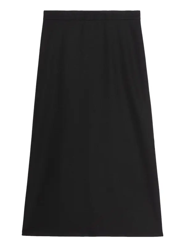 Balenciaga A-line Flared Mid-calf Skirt - Black