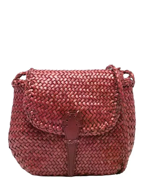 Dragon Diffusion Mini City Woven Crossbody Bag - Red