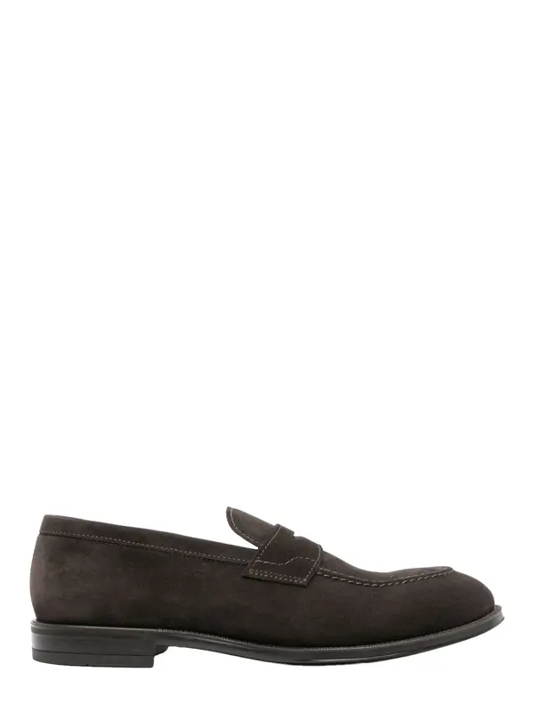 HENDERSON BARACCO Suede Penny Loafers - Brown