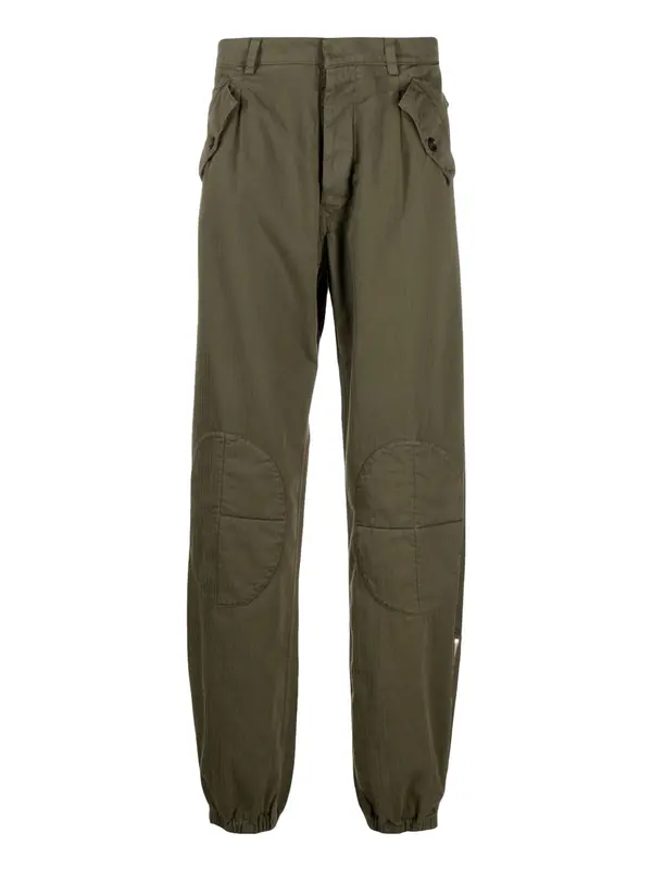 WINNIE N.Y.C Knee-pads Cotton Cargo Trousers - Green