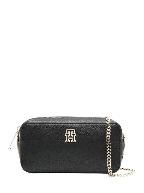 Tommy Hilfiger Logo Plaque Crossbody Bag - Black