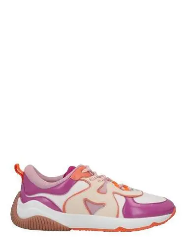 Hogan Soft Leather And Textile Fiber Sneakers - Magenta