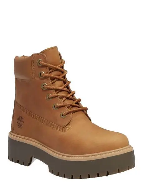 Timberland Stone Street 6-inch Waterproof Lace-up Leather Boots - Wheat Full Grain