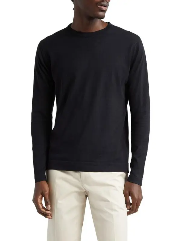 John Smedley Weatherby Cotton Sweater - Black