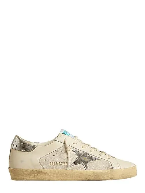GOLDEN GOOSE Superstar Mix Match Low Top Sneakers - Optic White/silver/gold