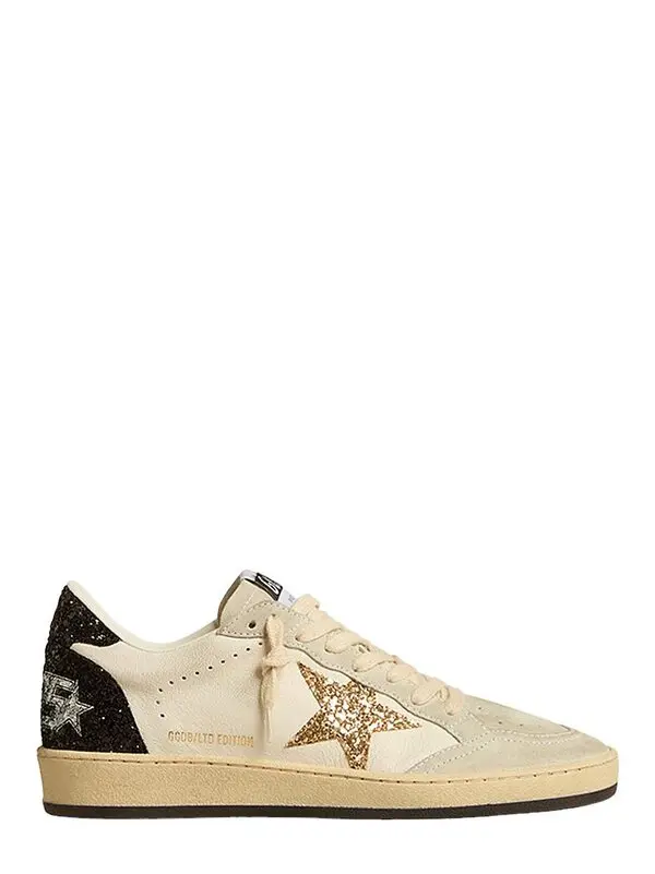 GOLDEN GOOSE Ball Star Low Top Sneakers - White/gold/ice/black
