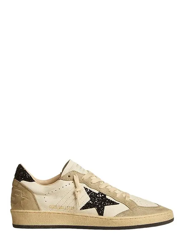 GOLDEN GOOSE Ball Star Low Top Sneakers - White/black/taupe