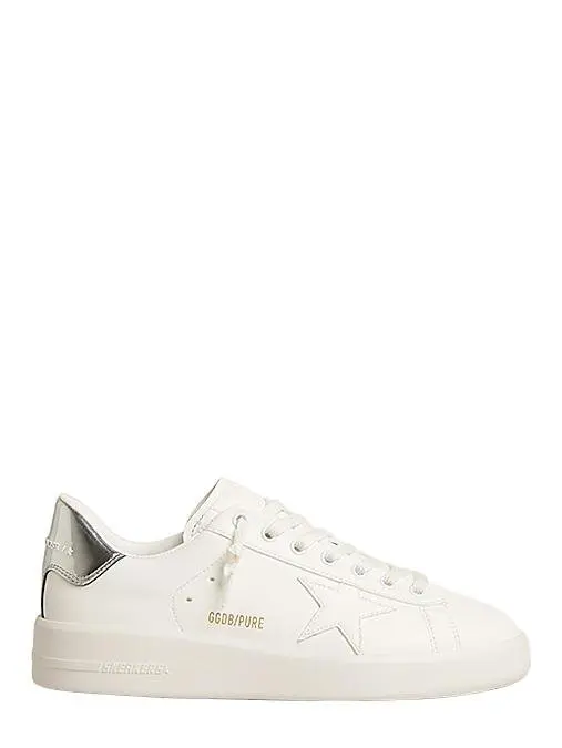 GOLDEN GOOSE Purestar Low Top Sneakers - White/silver