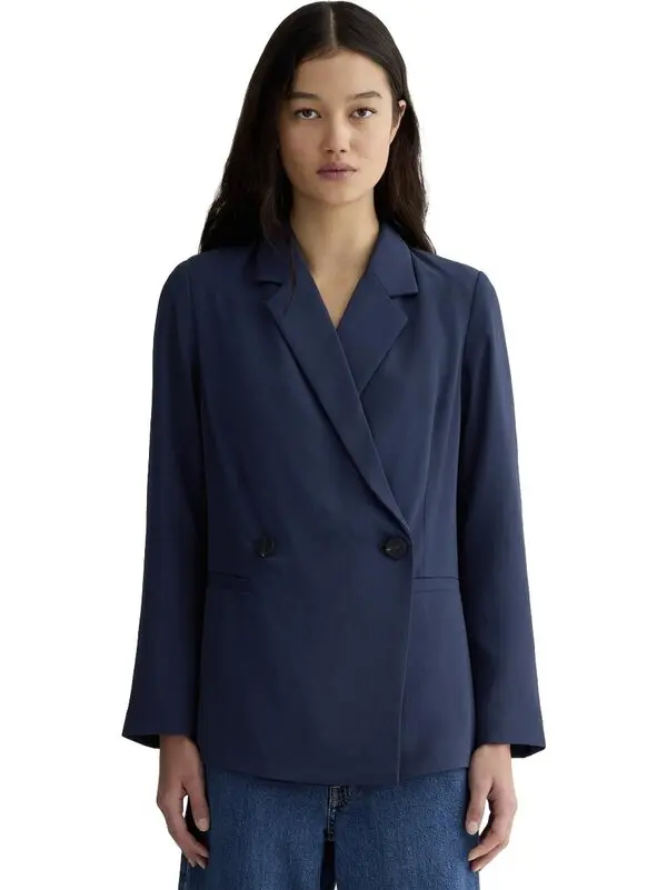 Everlane Drapey Blazer - Navy