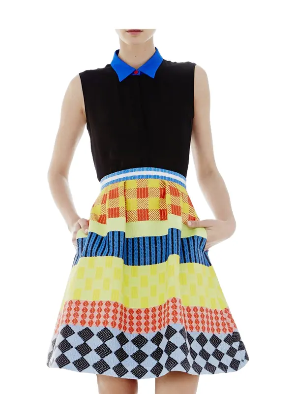 Novis The George Skirt - Blue / Multicolor / Yellow