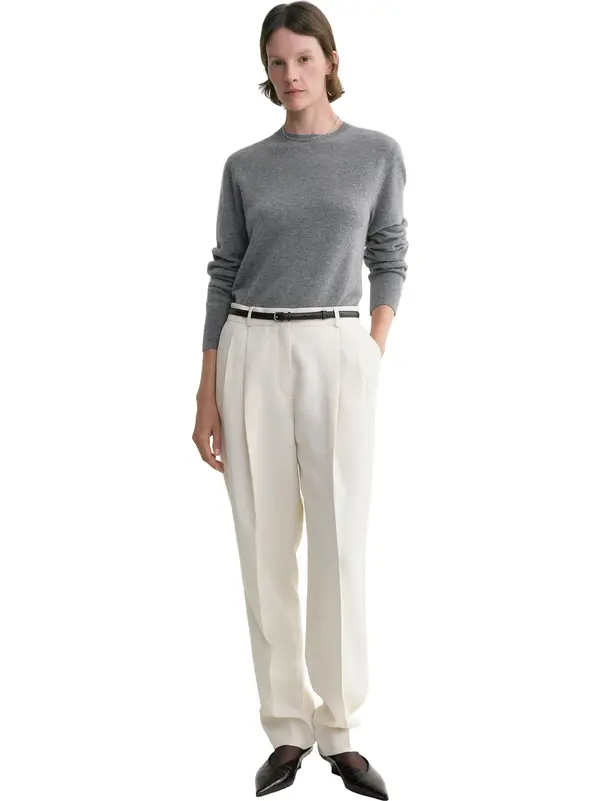 TOTEME Double-pleated Tailored Trousers - Snow