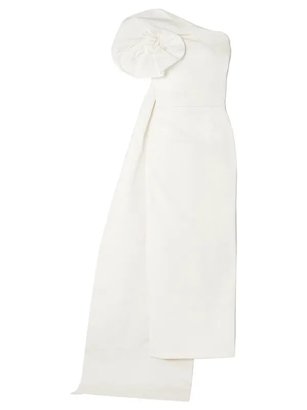 Safiyaa Briannie Strapless Stretch-crepe Gown - White