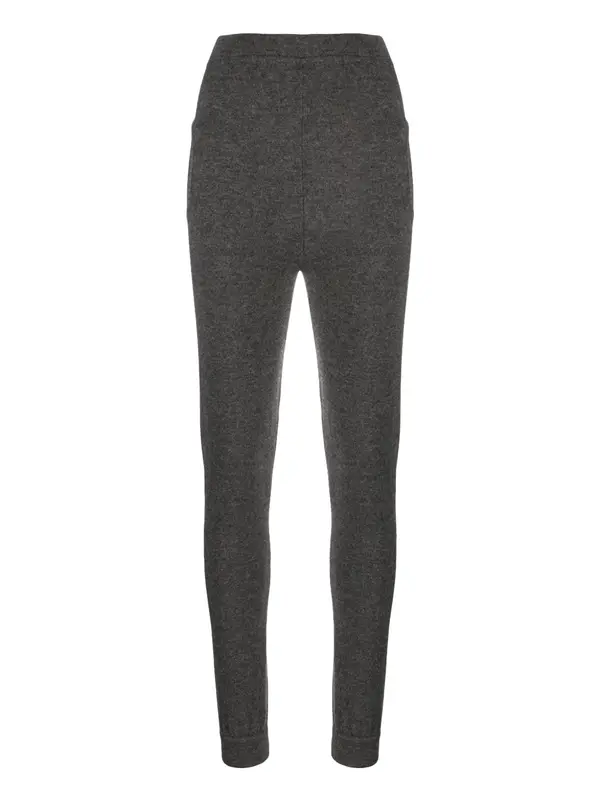 Saint Laurent High-waisted Cashmere Leggings - Grey