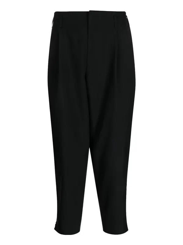 BLACK COMME DES GARÇONS Tapered Wool Trousers - Black
