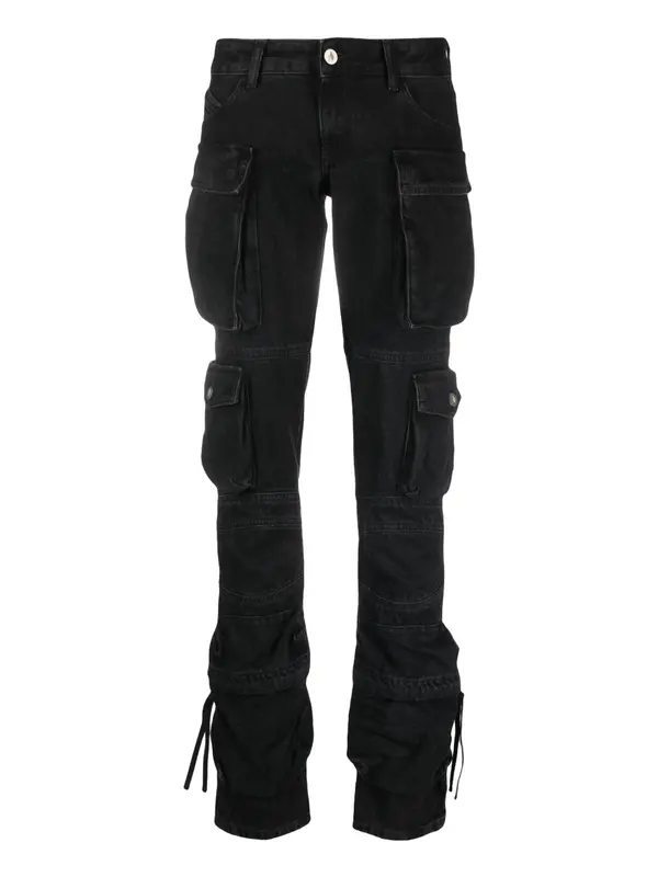 Attico Essie Cargo Jeans - Black
