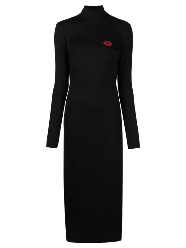 David Koma Open-back Midi Dress - Black