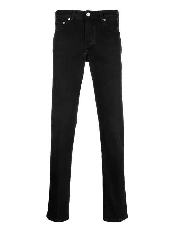 BARBA NAPOLI Slim-cut Trousers - Black