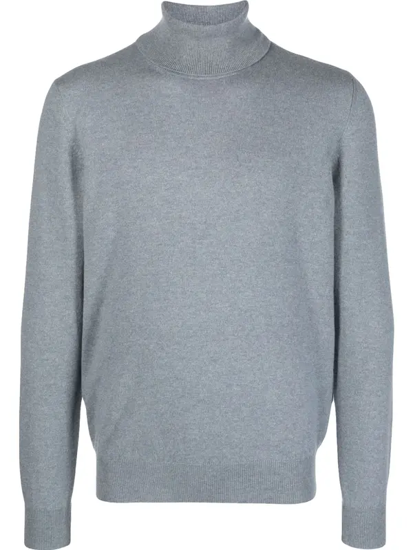 BARBA NAPOLI Mélange-effect Cashmere Jumper - Blue