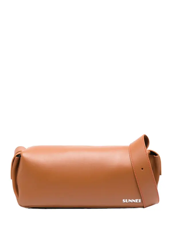 Sunnei Labauletto Leather Shoulder Bag - Brown