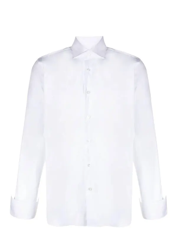 BARBA NAPOLI Long-sleeve Buttoned Shirt - White