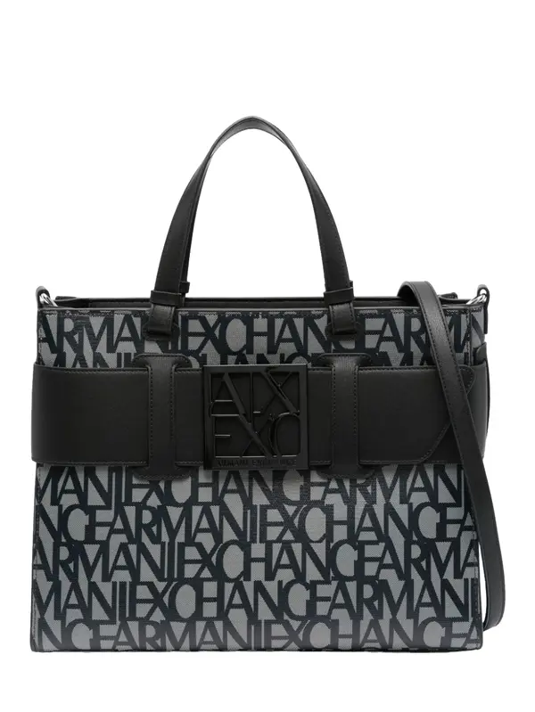 Armani Exchange Logo-print Tote Bag - Black
