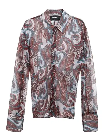 Dsquared2 Paisley Print Chiffon Shirt - Grey