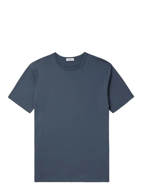 Sunspel Slim-fit Cotton-jersey T-shirt - Blue
