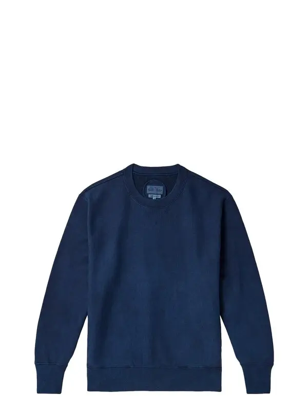Blue Blue Japan Indigo-dyed Cotton-jersey Sweatshirt - Blue