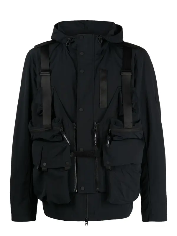 SPOONYARD Detachable-panel Hooded Jacket - Black
