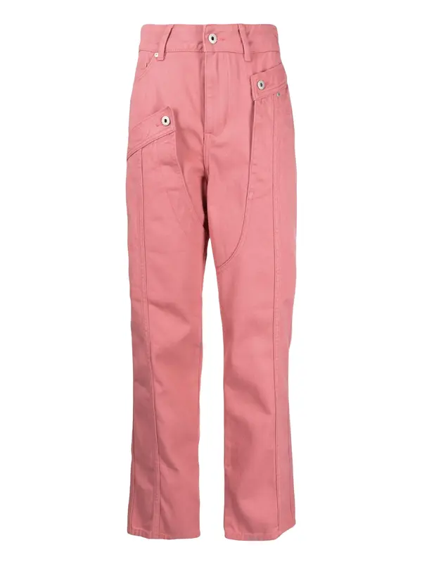 FENG CHEN WANG High-waist Straight-leg Jeans - Pink