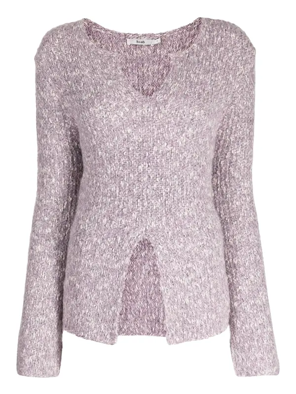 B+AB Front-slit Mélange Jumper - Purple