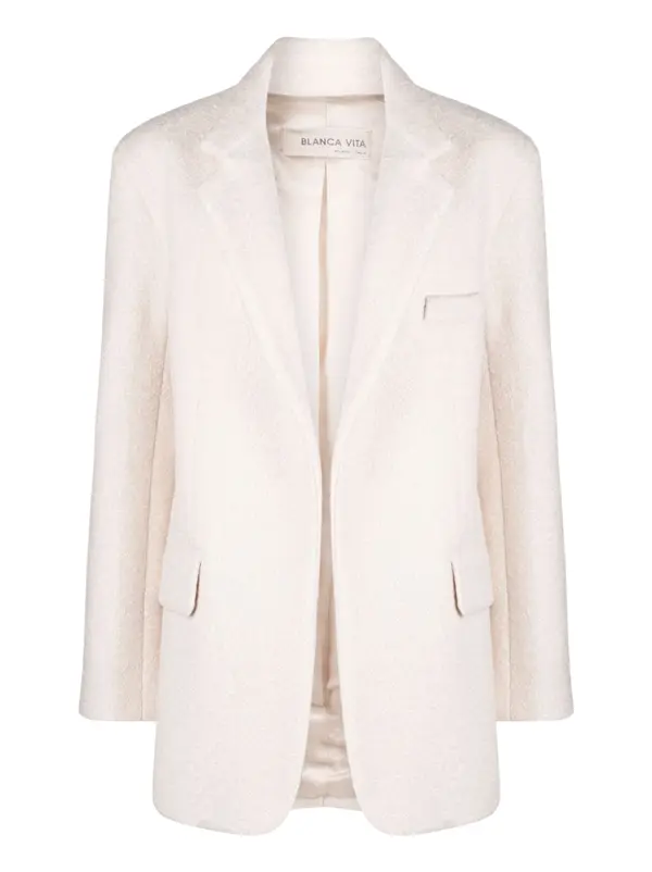 BLANCA VITA Notched-lapels Blazer - Neutrals