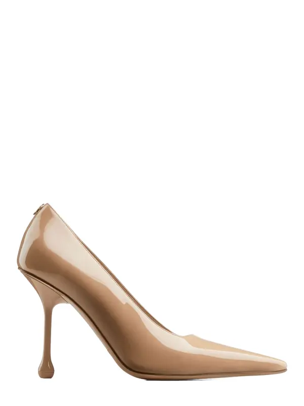 JIMMY CHOO Ixia 95mm Patent Leather Pumps - Neutrals