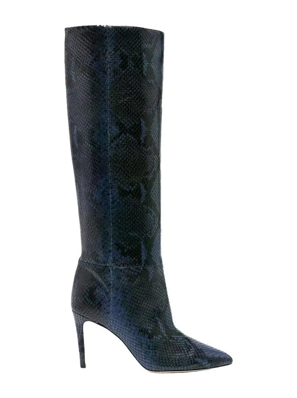 Paris Texas Stiletto 85mm Leather Boots - Blue