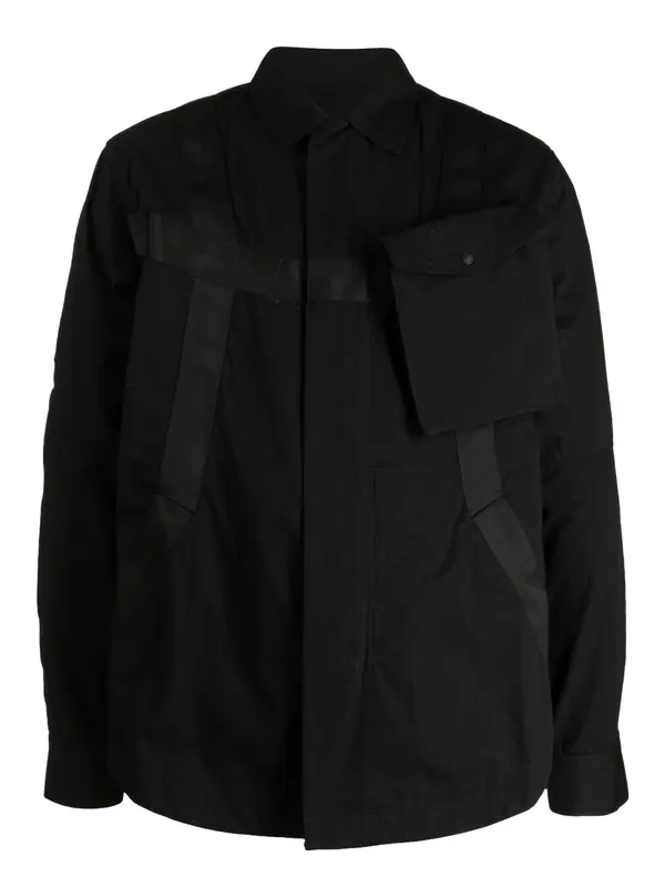 MAHARISHI Tape-detail Shirt Jacket - Black