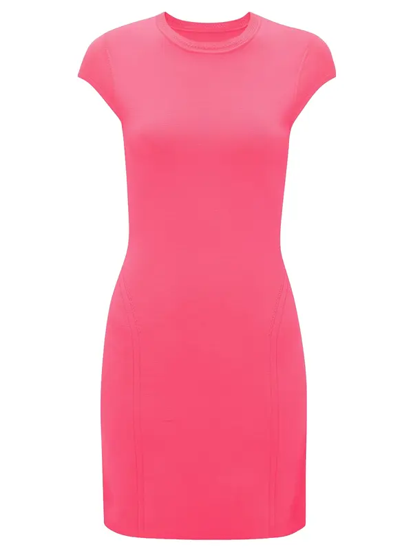 Victoria Beckham Vb Body Knitted Minidress - Pink